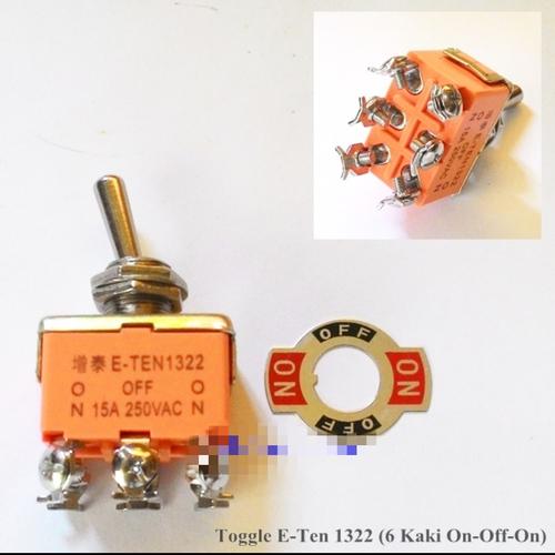 Jual saklar switch toggle e-ten 6 kaki 1322 on off on - Jakarta Barat ...