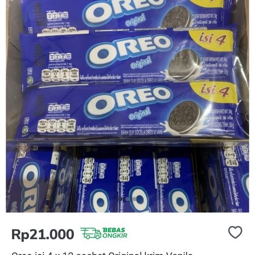 Jual Oreo Biskuit Vanila / Coklat - Vanila - Jakarta Pusat - irianstore ...