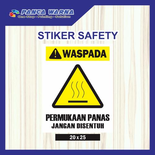 Jual Sticker Safety Sign / Stiker Waspada Permukaan Panas Jangan ...