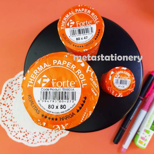 Jual Thermal Paper Roll / Kertas Kasir Forte - 80 x 47 - Jakarta Utara ...
