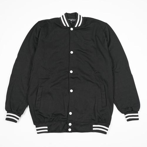 Promo Daily Outfits Sweater Jaket Baseball Varsity Hitam Premium ...