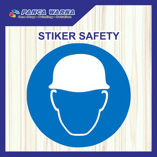 Jual Sticker Safety Sign / Stiker Gunakan Topi Keselamatan Stiker Label ...
