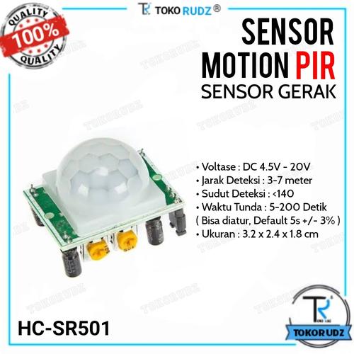 Jual PIR Motion Sensor Gerak / Modul Sensor Detector Infrared HC-SR501 ...