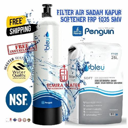 Jual FILTER AIR PENGUIN BLUE SOFTENER FRP 1035 MANUAL VALVE GRATIS P&I ...