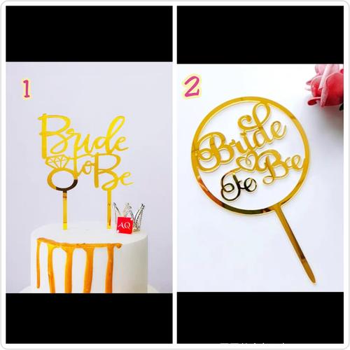 Jual Cake topper bride to be bridal shower acrylic topper hiasan kue ...