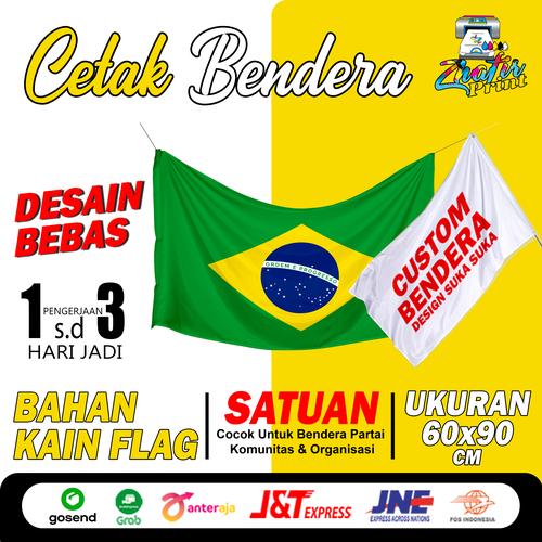 Jual Jasa Cetak Bendera Custom Satuan - Uk.60x90cm - Bahan Kain Flag ...