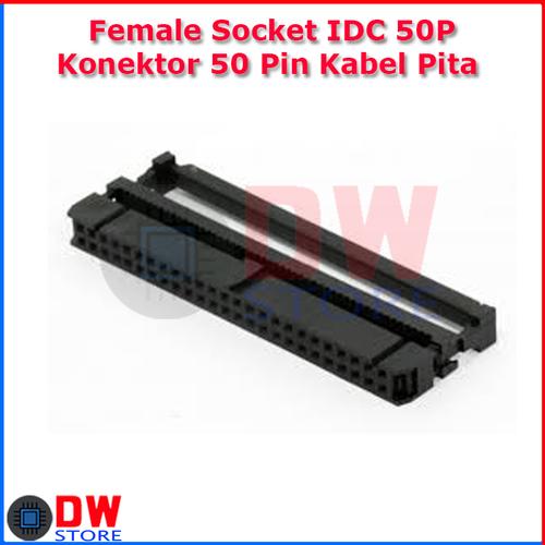 Jual SOCKET IDC / SOKET SOCKET HEADER FEMALE 50P 50 PIN 2X25 - Kab ...