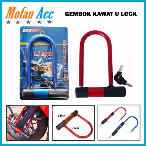 Jual Gembok Sepeda Motor Ukuran Besar U Lock Gembok Motorcycle ...