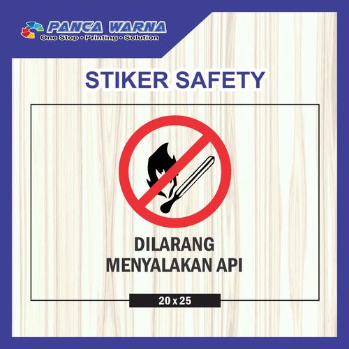 Jual Sticker Label K3 / Stiker Dilarang Menyalakan Api / Matikan Api ...