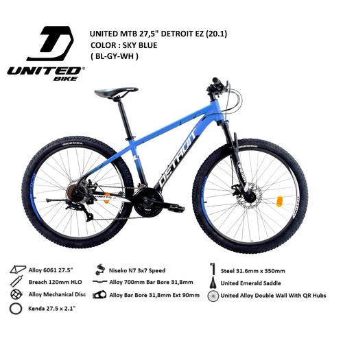 Jual Sepeda Gunung MTB United Detroit EZ 27,5 inch 21 speed frame alloy ...
