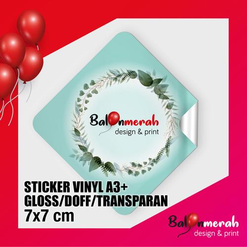 Jual Print Stiker / Cetak Stiker Label Vinyl A3+ 7x7 cm + Cutting ...