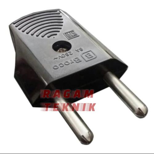 Jual Steker Broco Colokan Listrik Gepeng Hitam Male Two Pole Plug 344 ...