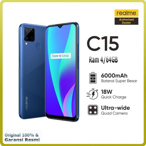 Jual REALME C15 SNAPDRAGON 4GB/64GB GRANSI RESMI REALME (ORIGINAL ...