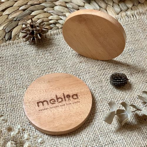 Jual [Free Grafir] Hedy Wooden Round Coaster Tatakan Gelas Bulat Kayu ...