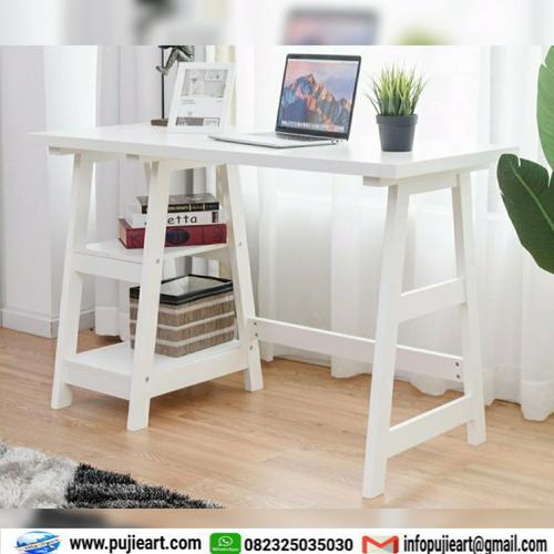 Jual Meja Laptop Dan Printer Minimalis Putih, Meja Kerja Kantor Kayu ...