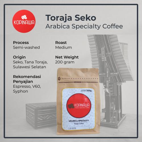 Jual KOPINAWA TORAJA Arabica - Biji Kopi Bubuk SEKO - 200 gr - Kab ...