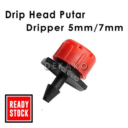 Jual Drip Head Putar/Dripper 5mm/7mm, Fertigasi/Irigasi Tetes ...