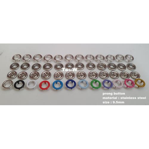 Jual Prong button (kancing jepret metal bentuk prong) ukuran 9.5mm ...