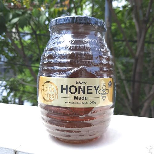Jual madu quick fresh honey 1000/ 500 gr dalam jar kaca cantik ...