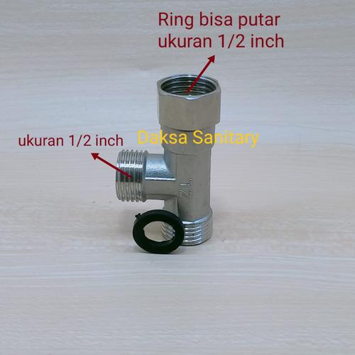 Jual Nepel T Ring stainless 304 ukuran 1/2 inch / Nepel Tee kran T ...