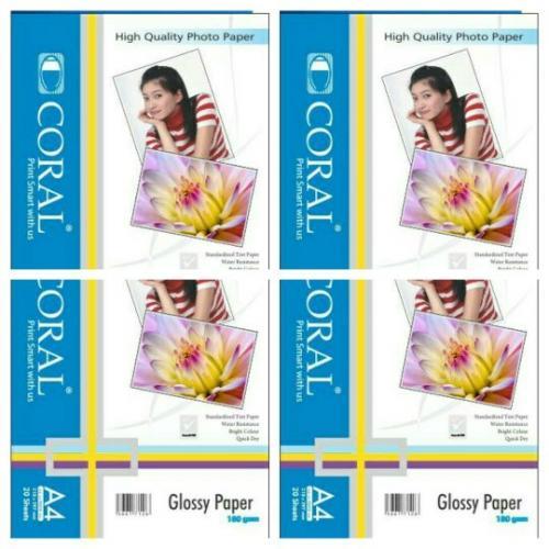 Jual CORAL GLOSSY PHOTO PAPER 180 GSM A4 - Jakarta Pusat - Asiatech ...