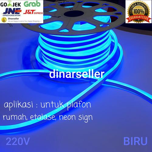 Jual NEON FLEX 50 METER BIRU 220V LED NEON FLEKSIBEL SELANG SUSU - Biru ...