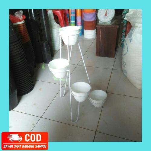 Jual Standing Pot Bunga Dekorasi Taman 4 In 1 / Planter Tanaman Holder ...