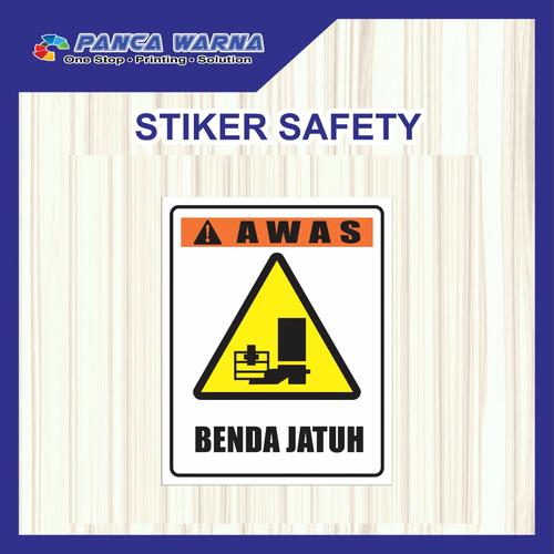 Jual Sticker Safety Sign / Sticker Awas Benda Jatuh Sticker Label K3 ...
