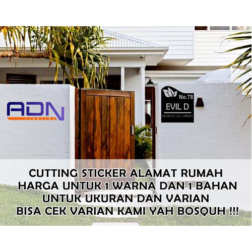 Jual Cutting Stiker Nomor Dan Alamat Rumah, Gang Jalan Banyak Varian ...