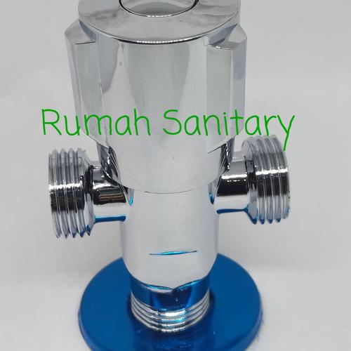 Jual Stop Kran 1/2 inch Tee Double Stop Kran Cabang Toilet Kamar Mandi ...