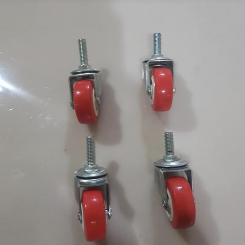 Jual Roda rak 2inch pu merah drat/ roda screw pu 2inch polos - Jakarta ...