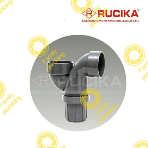 Jual V TRAP P TRAP APUR PVC ABU-ABU 40mm 1 1/2" INCH RUCIKA D TIPIS JIS ...