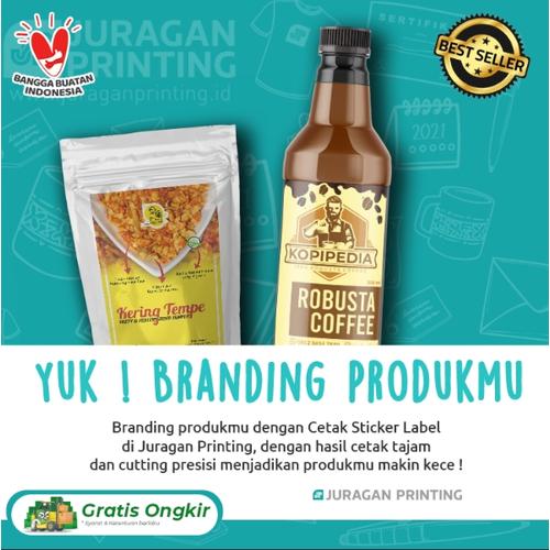 Jual Stiker Label Kemasan Kotak, Sticker Label Makanan Persegi Panjang ...