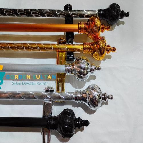 Jual besi gorden full set batang gorden tiang gorden - silver ukir ...