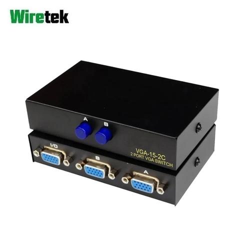 Jual VGA Switcher Splitter 2port Metal Casing WIRETEK - Jakarta Pusat ...