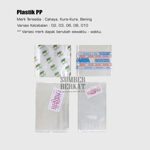 Jual Plastik PP Tebal 08 Ukuran 15 cm (kemasan 500 gram) - 15 x 20 cm ...