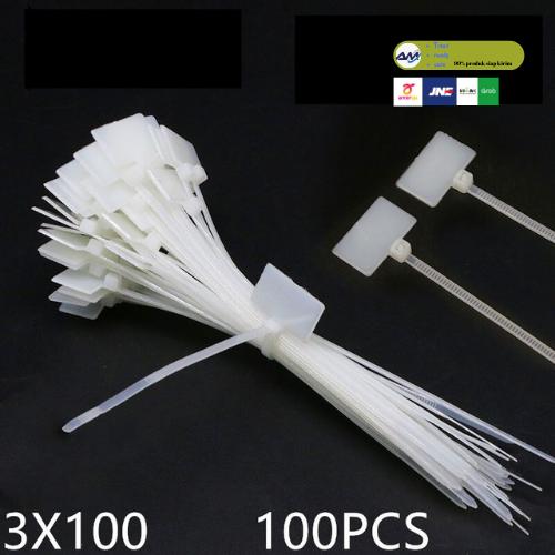 Jual LABEL Kabel ties Cable tie Maker name tag lan tulis 3x100 100 pcs ...