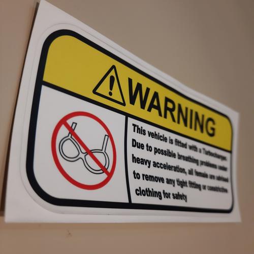 Jual stiker racing warning lucu decal turbo - Kota Semarang - BRASCO ...