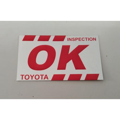 Jual Stiker Toyota Ok Inspection - Kota Bandung - Stickerku11 | Tokopedia