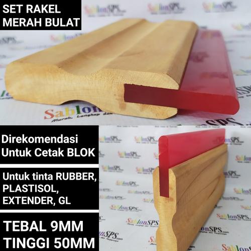 Jual RAKEL SABLON MERAH BULAT 9X50MM SET GAGANG KAYU P. 1CM - Jakarta ...