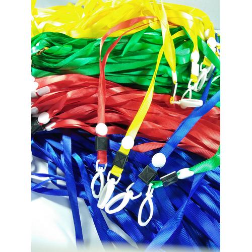 Jual Tali ID Card TID-001 Kait plastik - 1cm Merah, Kuning, Hijau, Biru ...