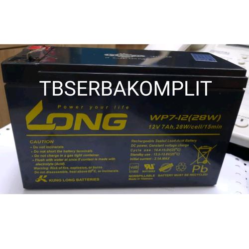 Jual Battery Long WP7-12-28W Aki 12 volt 7 ampere Accu 12V 7Ah Ups ...
