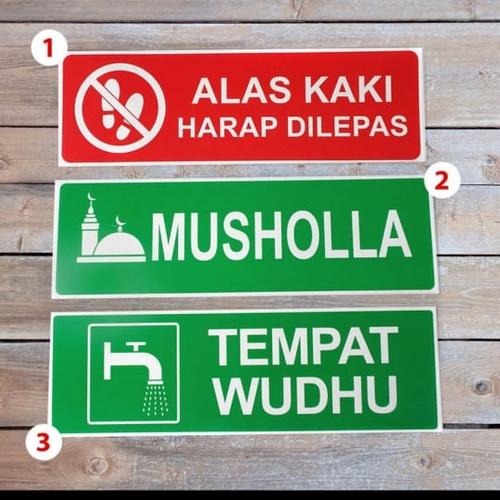 Jual stiker Label MASJID MUSHOLA sign rambu K3 tempat wudhu - Jakarta ...