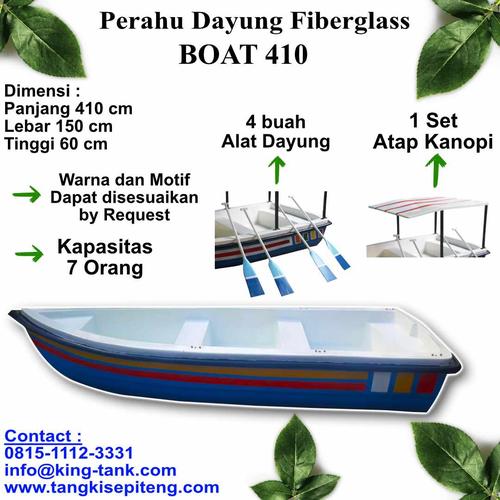 Jual PERAHU FIBER - Perahu Dayung - Perahu FIBERGLASS - BOAT 410 ...