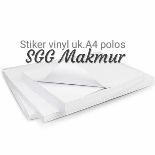 Jual Bahan stiker vinyl polos A4.isi 20lembar ukuran 21x29.7cm ...