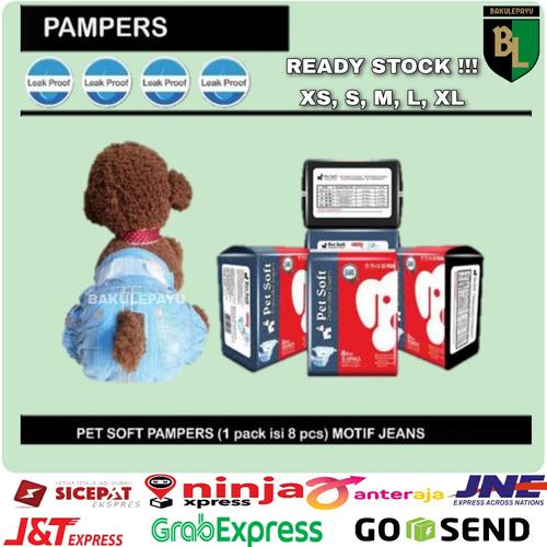 Jual Popok Anjing Female Pet Soft Disposable Diapes Betina XS S M L XL ...