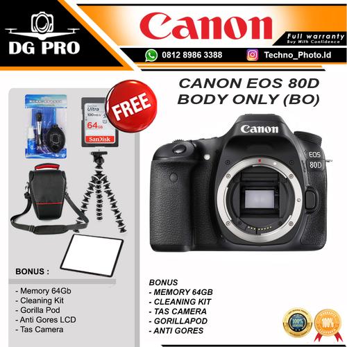 Jual CANON EOS 80D BODY ONLY - KAMERA DSLR CANON EOS 80D BO - PAKET A ...