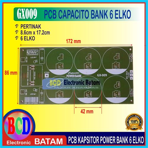 Jual PCB KAPASITOR BANK 6 ELKO GX09 BESAR / PCB CAPACITOR BANK 6 ELKO ...