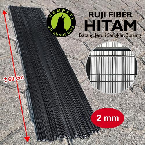 Jual RUJI FIBER JERUJI FIBER HITAM 2 MM 2MM MILI BATANG STIK JERUJI ...