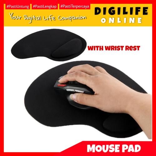Promo Mouse Pad Hitam Polos Wrist Rest - Alas Tatakan Mousepad Laptop ...